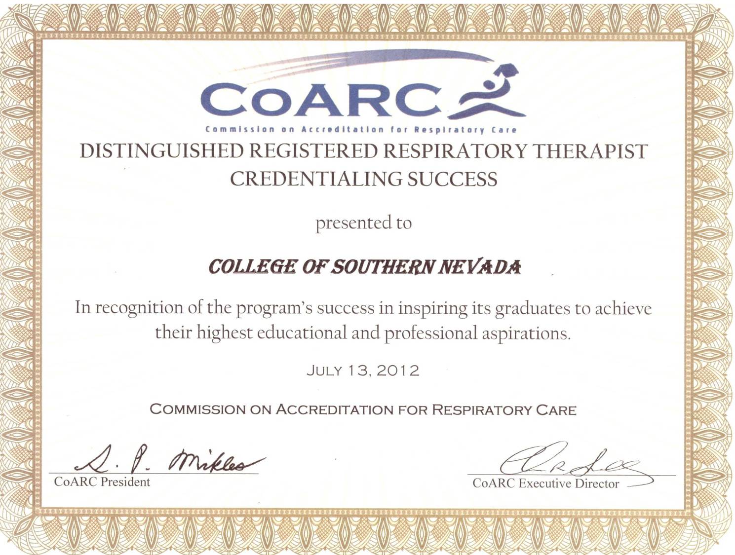 Cardiorespiratory Sciences | College of Southern Nevada