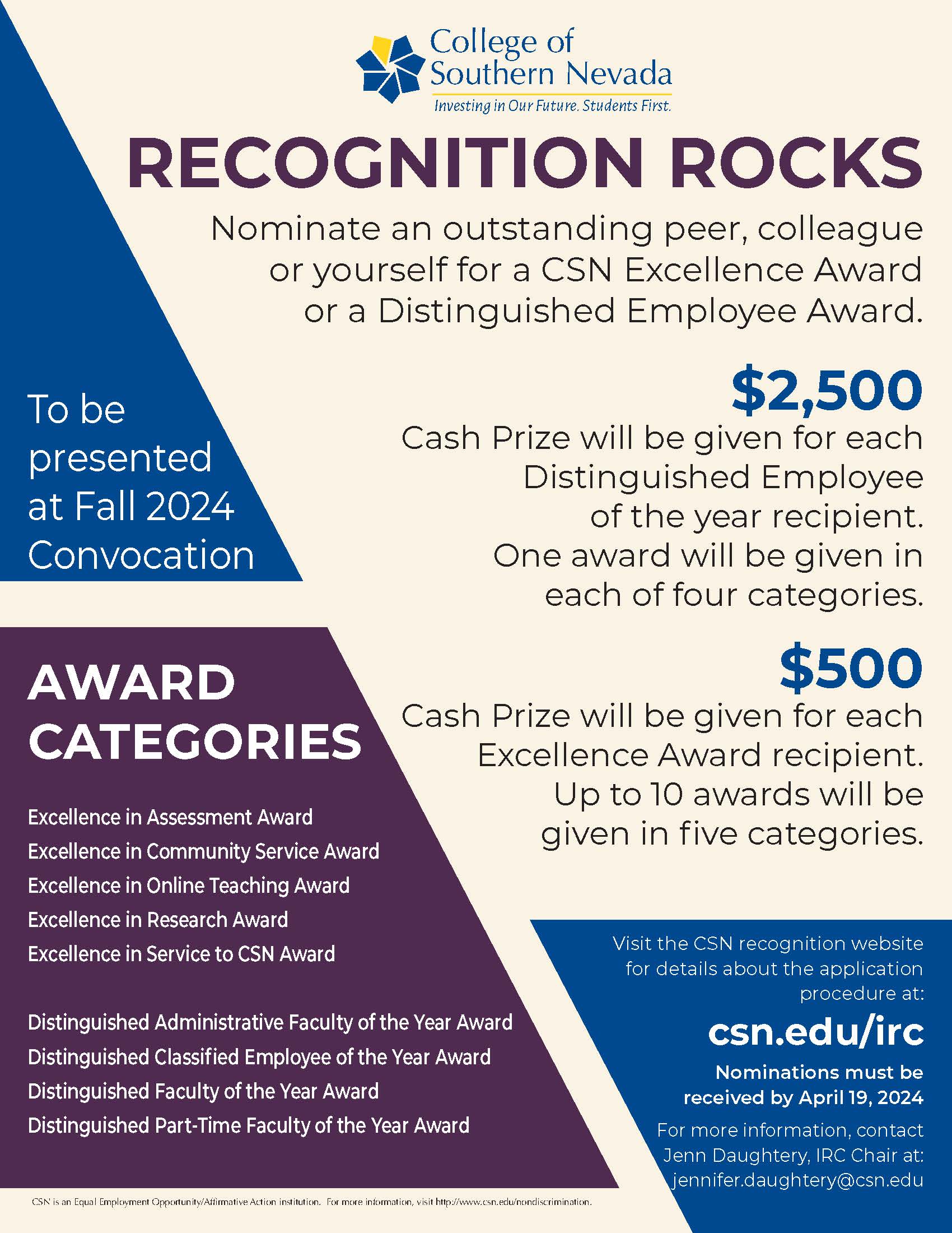 Internal Recognition Committee | College of Southern Nevada