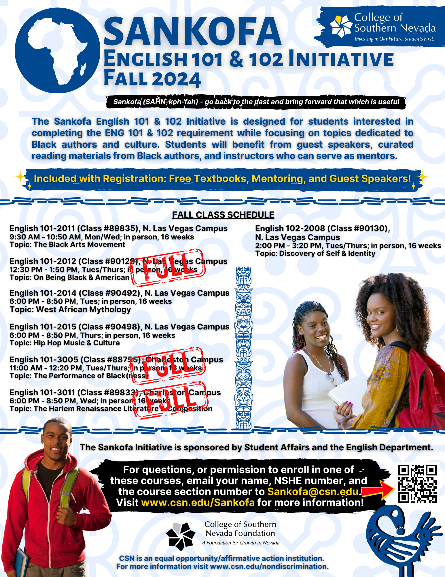 Sankofa English Initiative | College of Southern Nevada