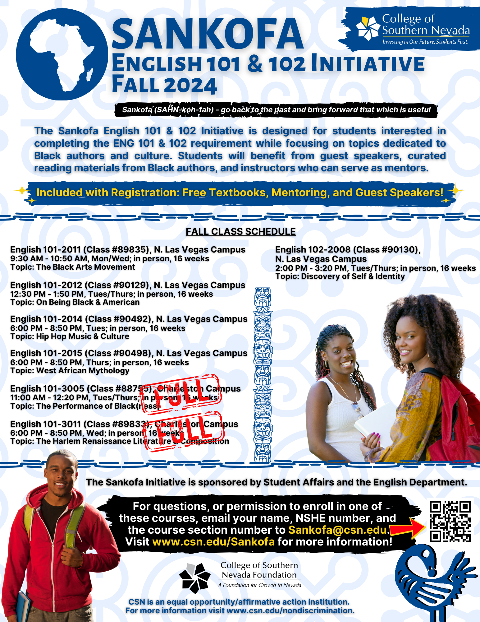 Sankofa English Initiative | College of Southern Nevada